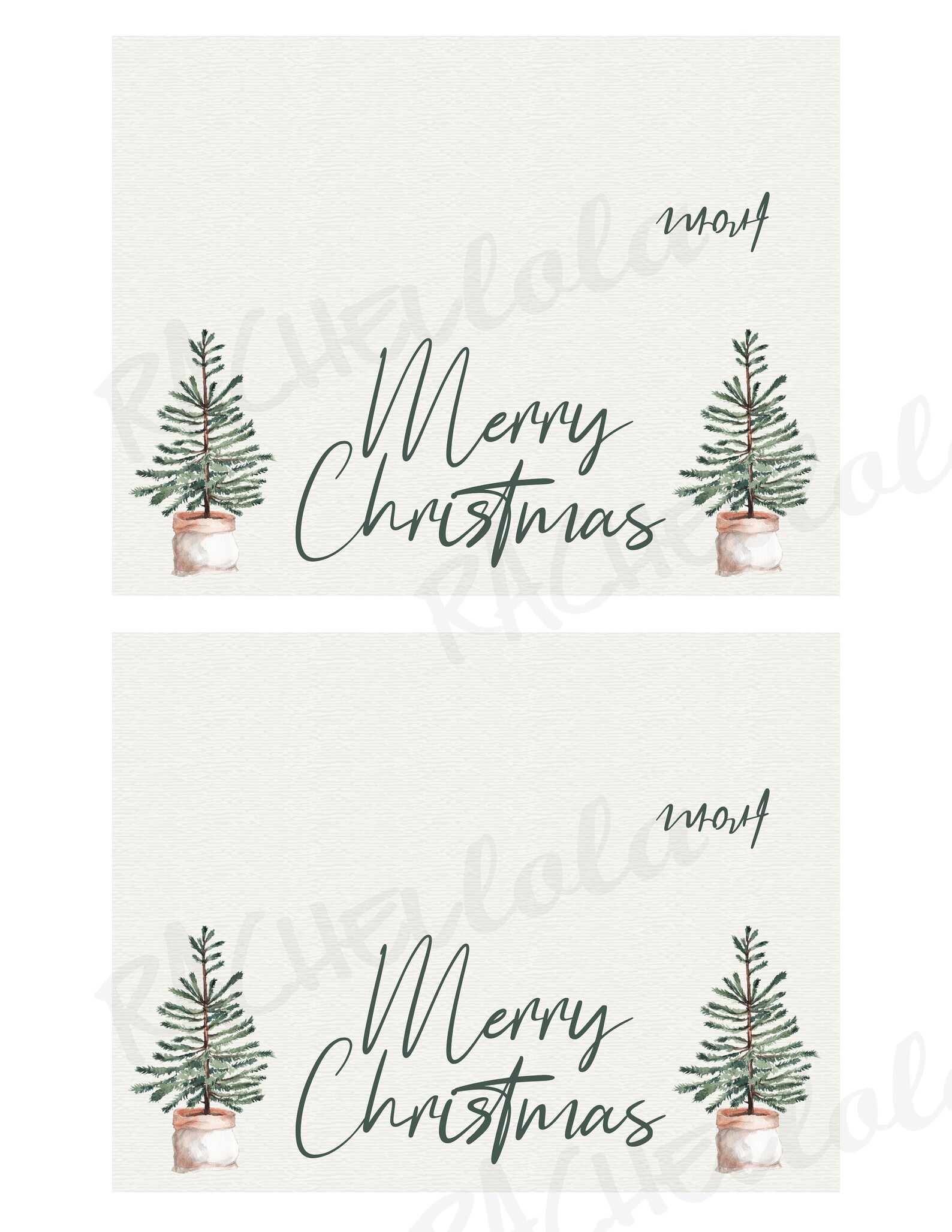 Christmas Tree Printable Favor Bag Topper Goodie Bag Label - Etsy