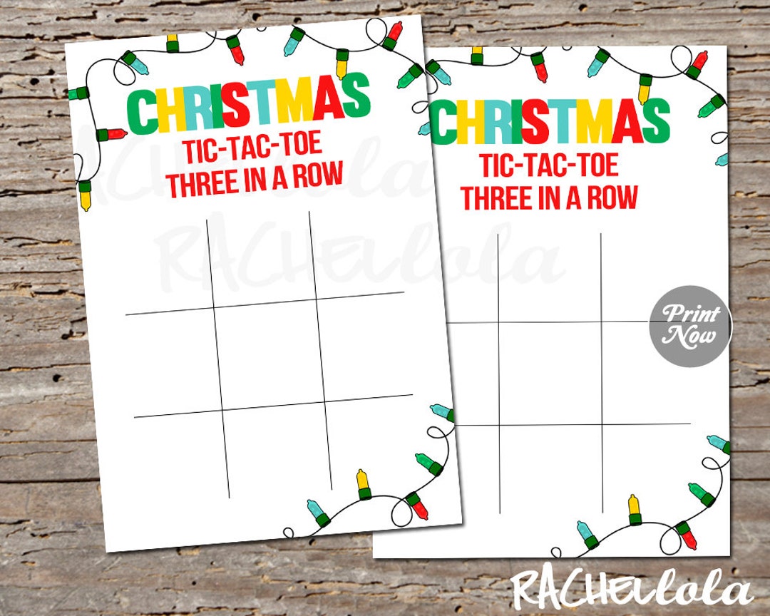 Christmas Tic-tac-toe Game Board, School Holiday Party Table Activity ...