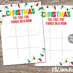 Christmas Tic-tac-toe Game Board, School Holiday Party Table Activity ...