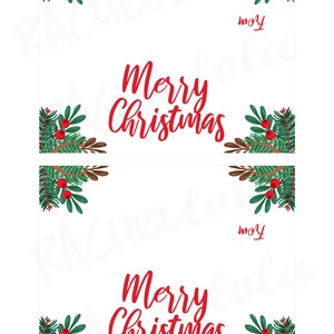 Christmas Treat Bag Topper, Printable Favor Bag Topper, Goodie Bag ...