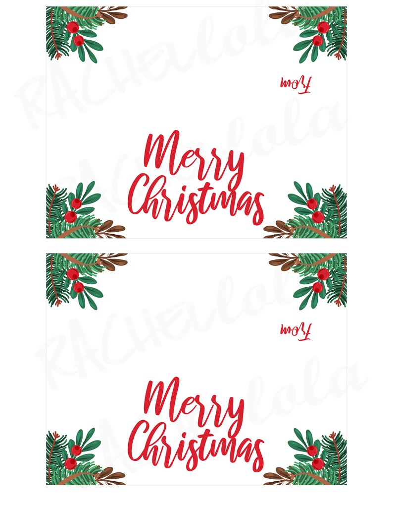 Christmas Treat Bag Topper Printable Favor Bag Topper Goodie - Etsy