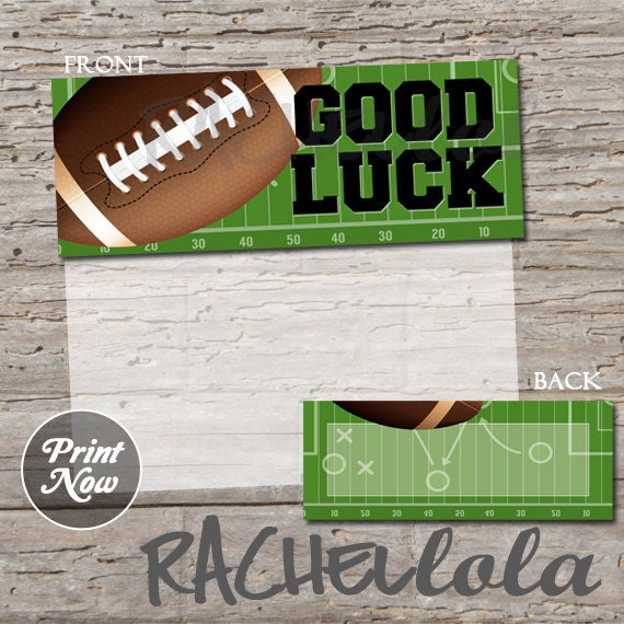 Football Team Party printable bag topper, spirit week, big game good ...