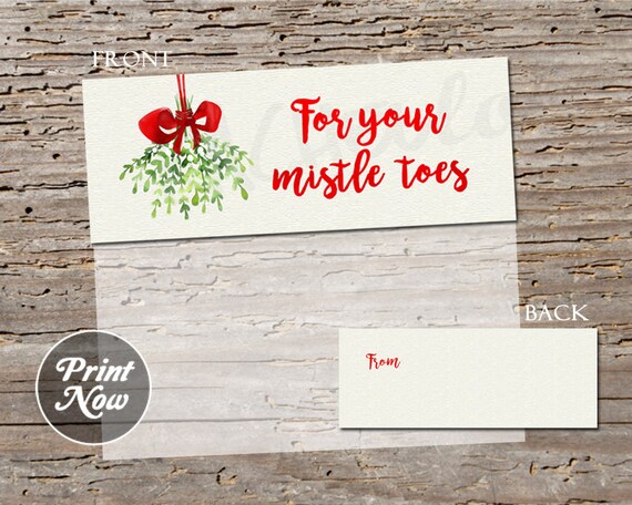 For your mistle toes, Merry Christmas, Printable favor bag topper ...