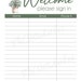 Printable Christmas Sign in Sheet Holiday Open House Instant - Etsy