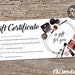 Makeup Gift Certificate Printable, Fillable Template, Christmas ...