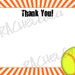 Softball Thank You Notes, Printable Card, Softball Birthday Party ...