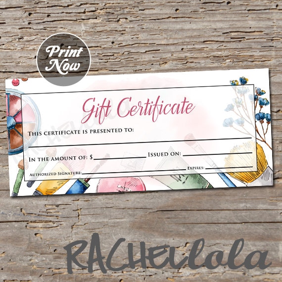 Makeup, Printable Gift Certificate template, Christmas, Spring ...