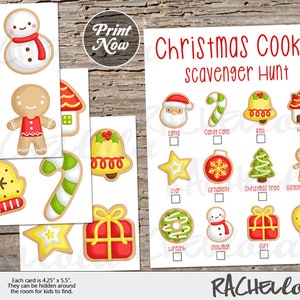 Printable Christmas Scavenger Hunt, Party Game Activity, Kids Family ...