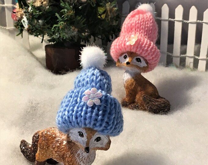 Miniature Snow Hat Beanie Hat Knitted Cap Miniature Knit - Etsy