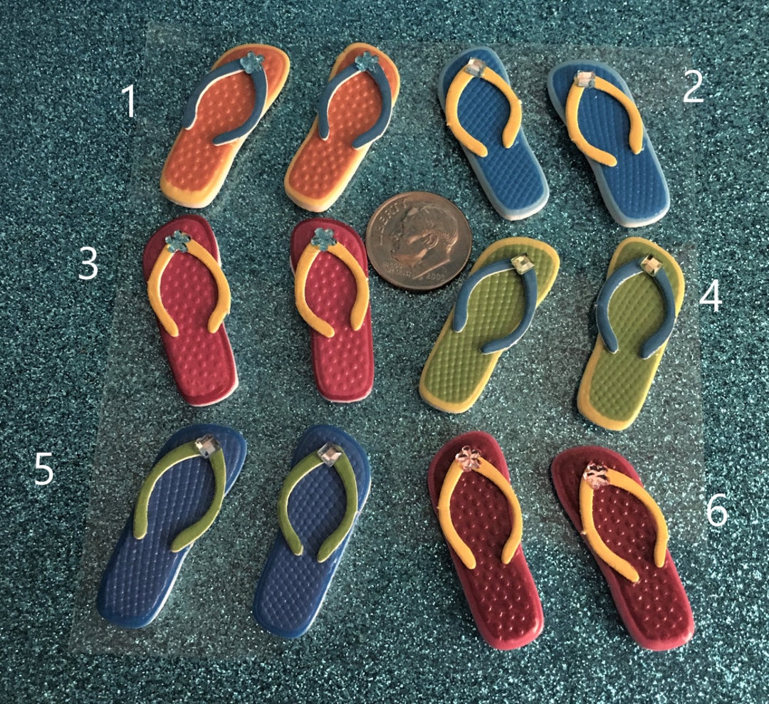 Fairy Garden Miniature Flip Flop Stickers, Beach Crafts, Scrapbooking ...