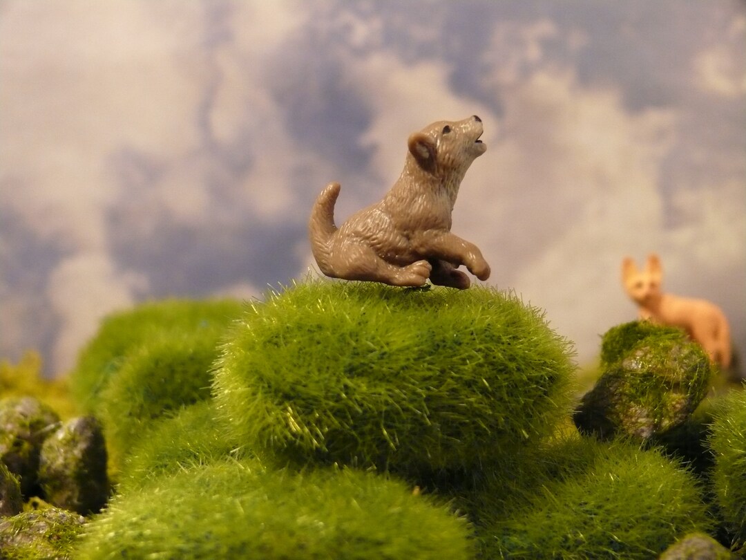 Micro Miniature Wolf, Fairy Garden Micro Miniatures, Fennic Fox, Wolf ...