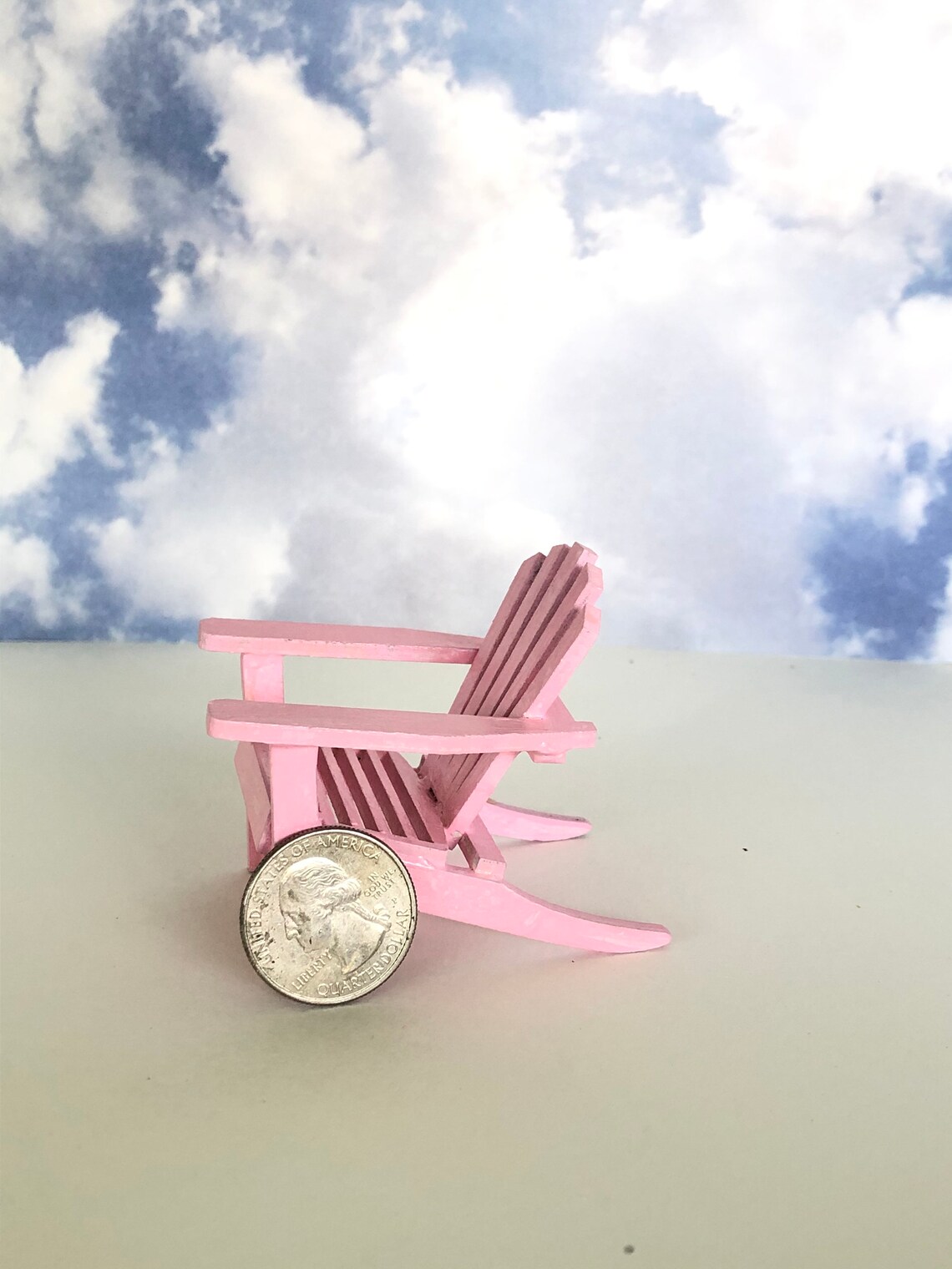 One Miniature Adirondack Chair Coastal Seating Miniature - Etsy