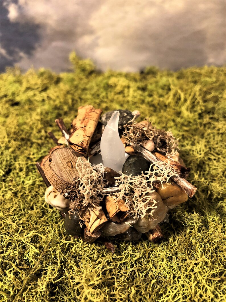 Miniature Fire Pit, Fairy Garden Campfire, Mini Fairy Decor - Etsy