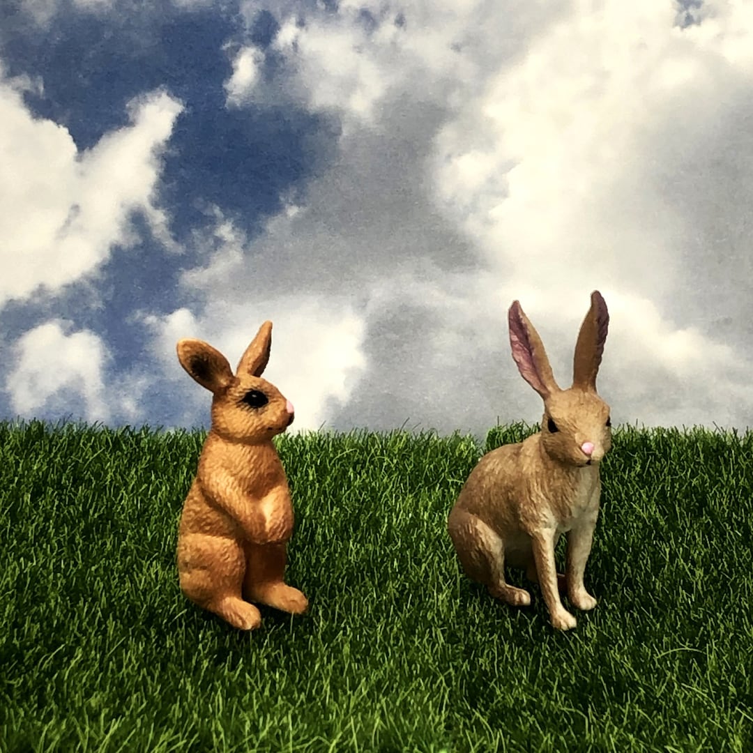 Large Brown or Gray Miniature Jack Rabbit Figurine, Hare Figurine - Etsy