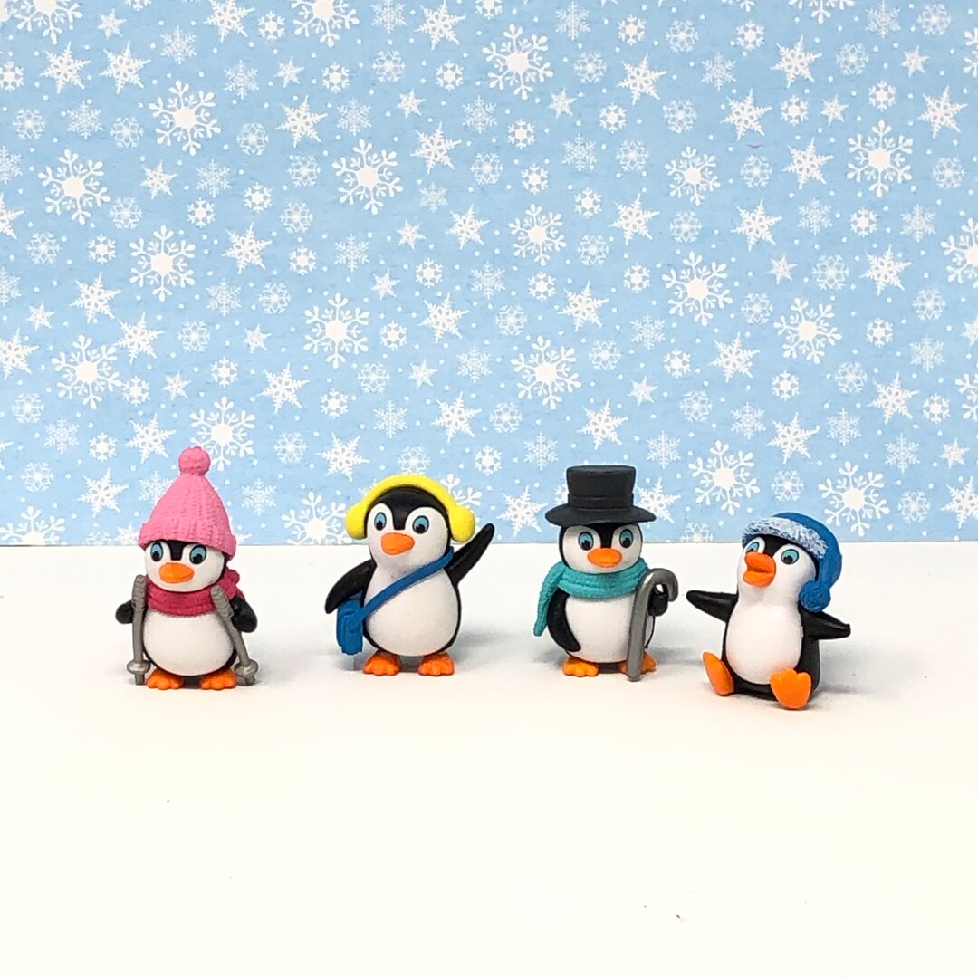 Fairy Garden Miniature Penguin Figurine, Cartoon Penguins - Etsy