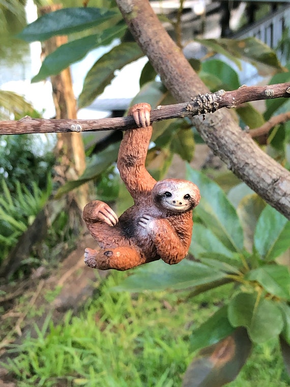 Miniature Sloth Figurine Fairy Garden Pets Tree Huggers - Etsy