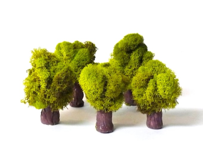 5 Miniature Trees Fairy Garden Accessories Woodland Trees - Etsy