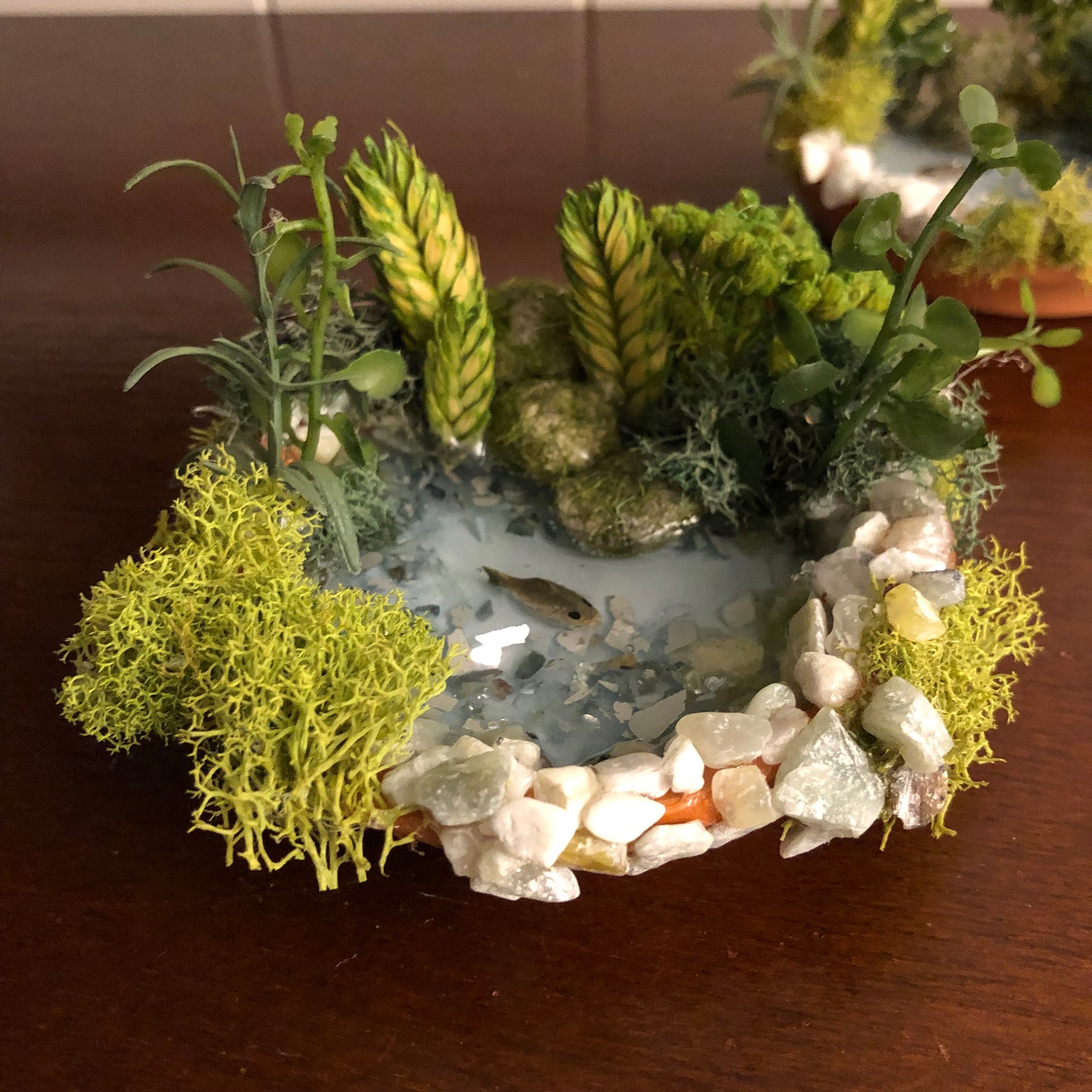 Handmade Fairy Garden Fish Pond Miniature Pond Fairy - Etsy