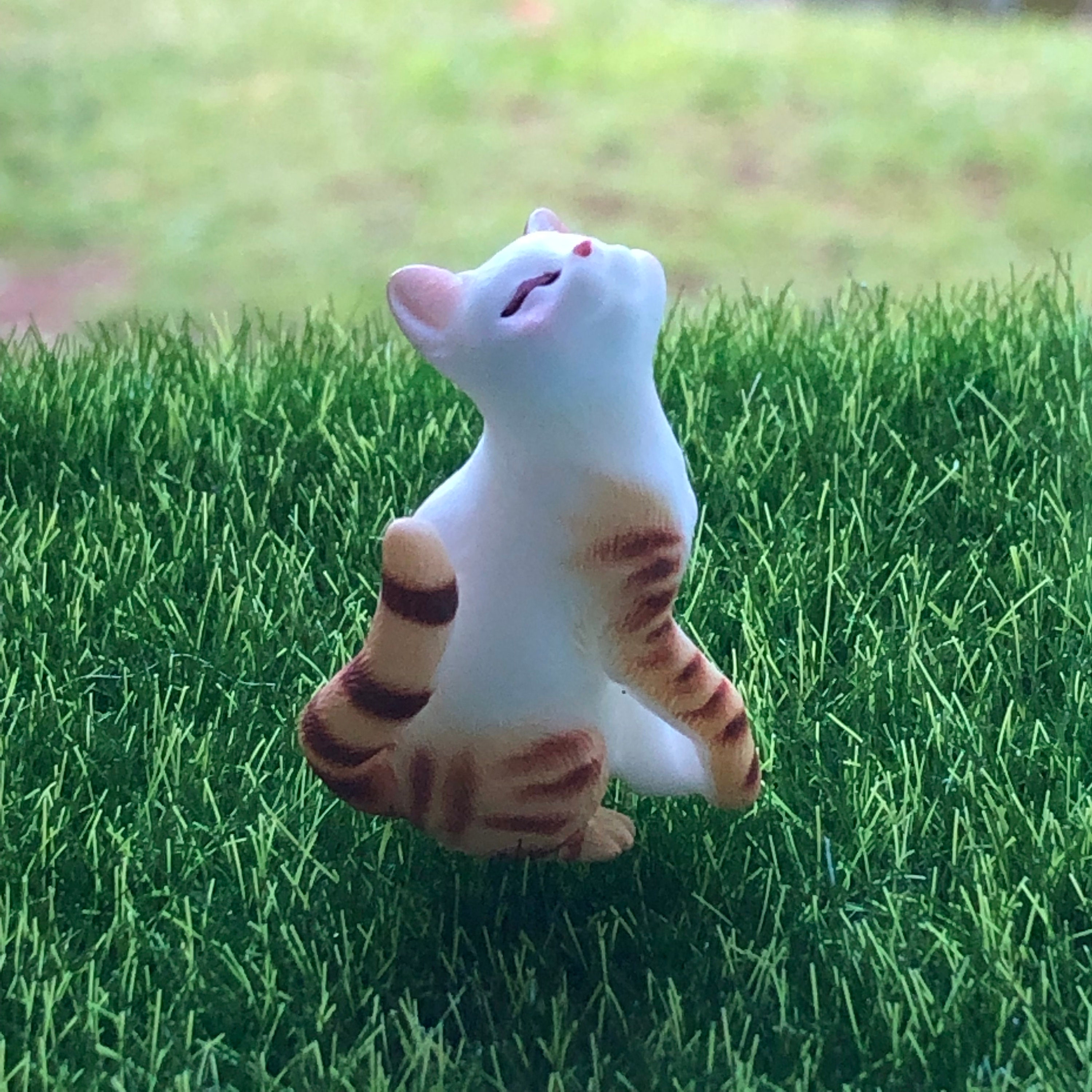 Adorable Miniature Tabby Cat Figurine Fairy Garden or | Etsy