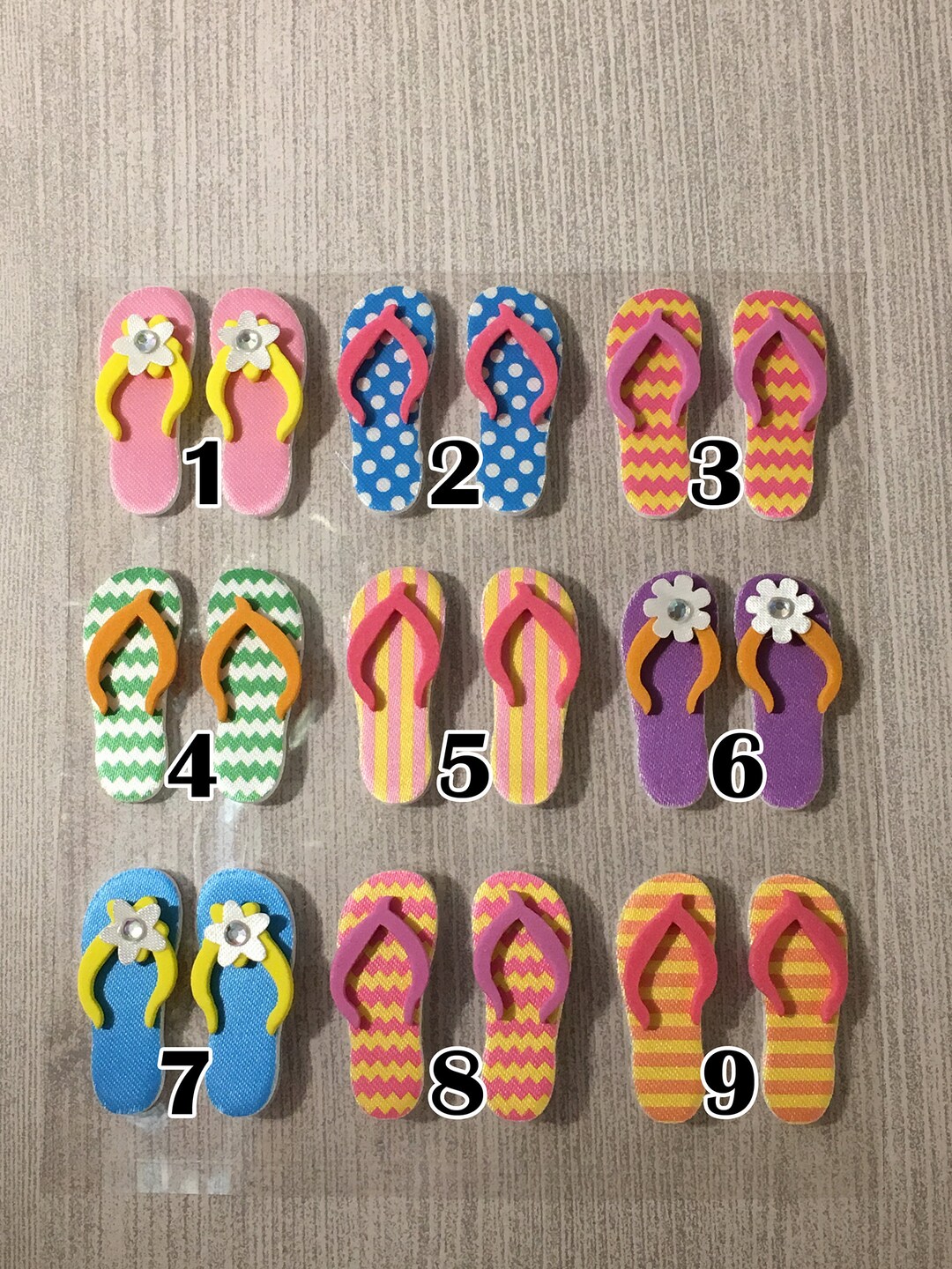 One Pair of Fairy Garden Flip Flop Stickers, Sandal Stickers, Craft ...