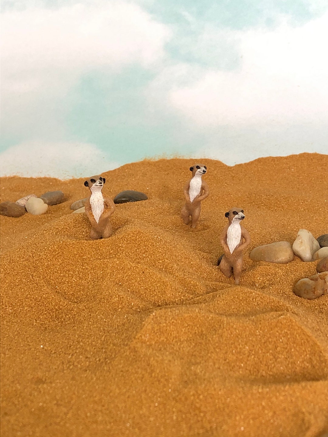 Two Meerrkats, Miniature Meerkats, Desert Animals, Fairy Garden Meerkat ...