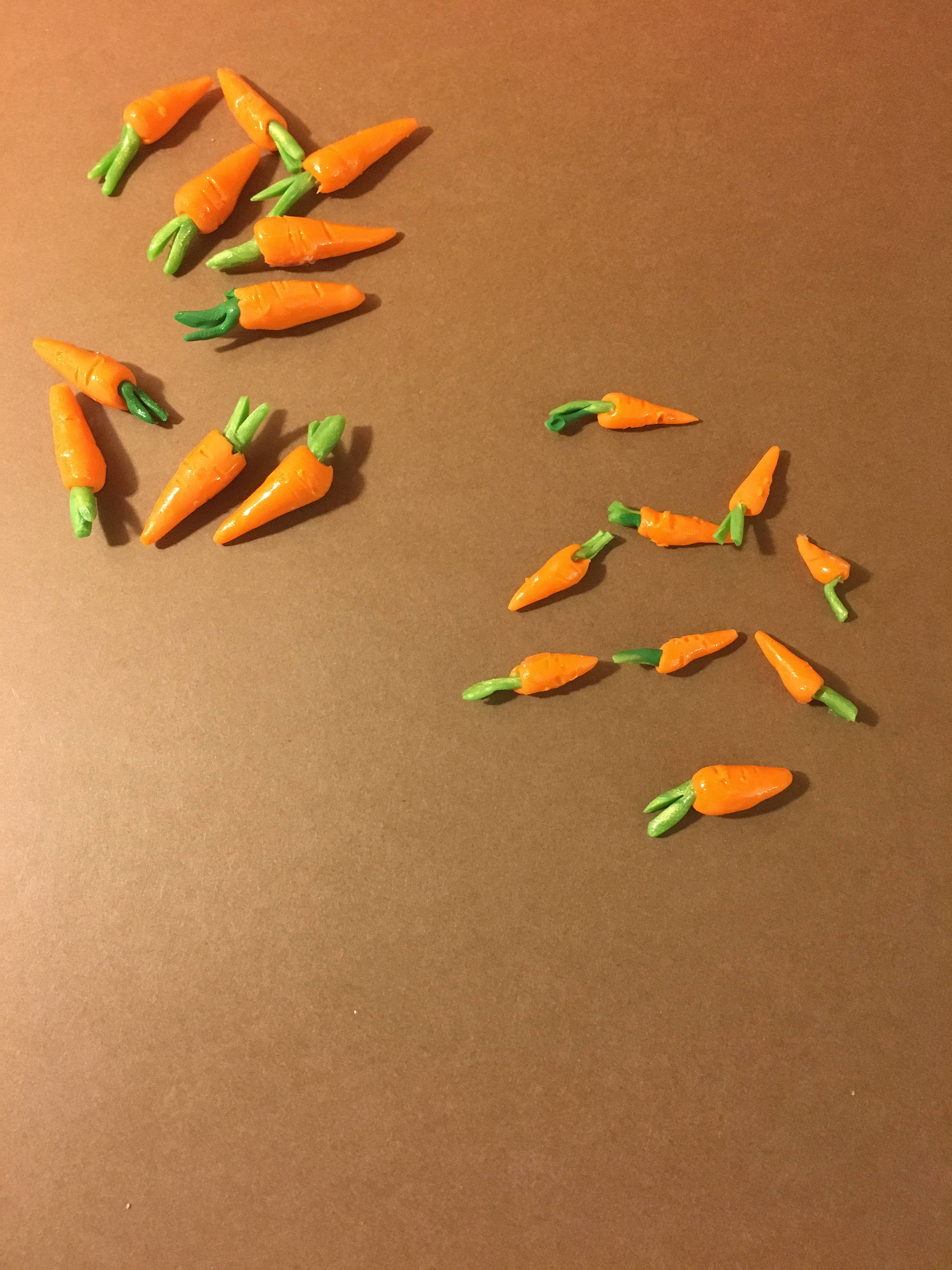 12 Handmade Miniature Carrots, Miniature Vegetables, Doll Food ...