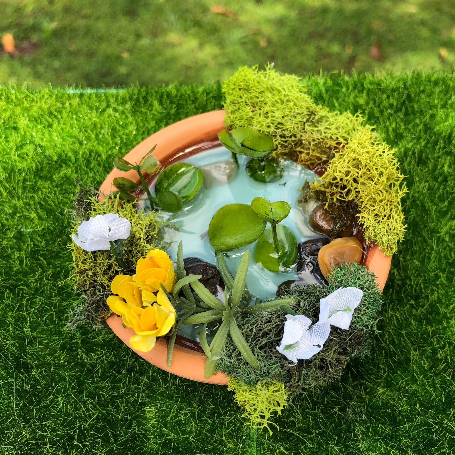 Handmade Miniature Fish Pond, Fairy Garden, Fairy Accessories - Etsy