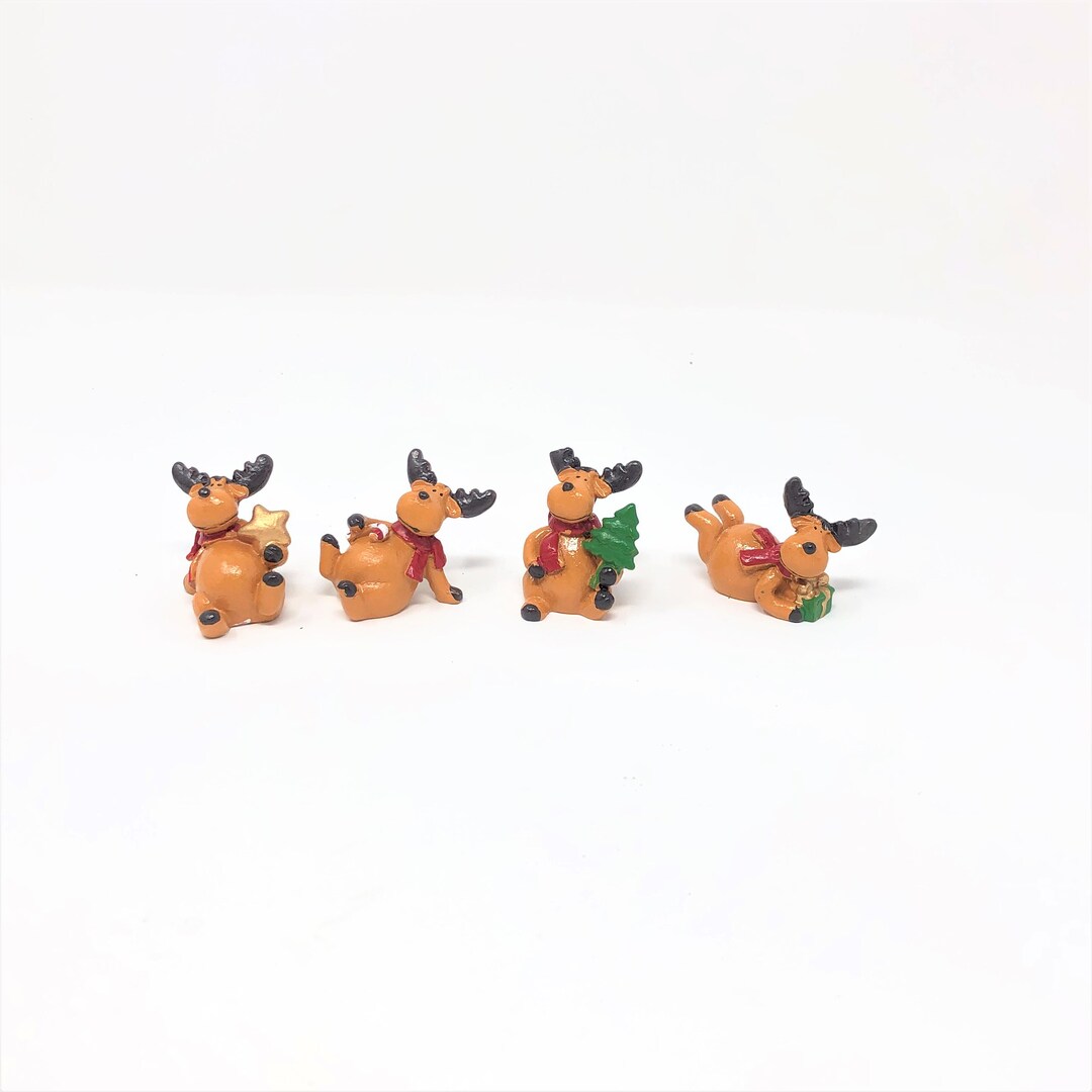 Choose One Miniature Reindeer Figurine, Fairy Garden Christmas ...