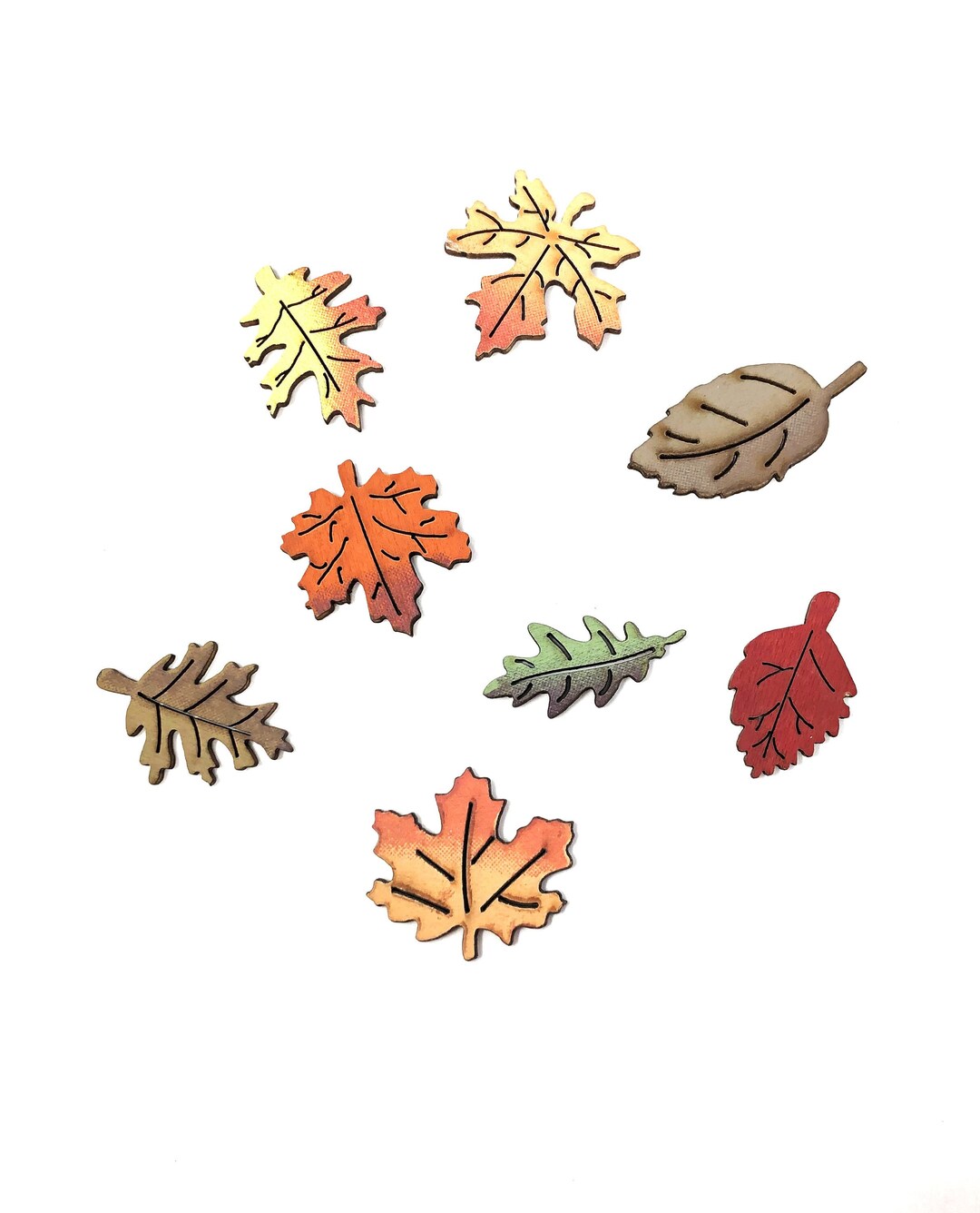 Eight Miniature Wooden Autumn Leaves, Fairy Garden Accessories - Etsy