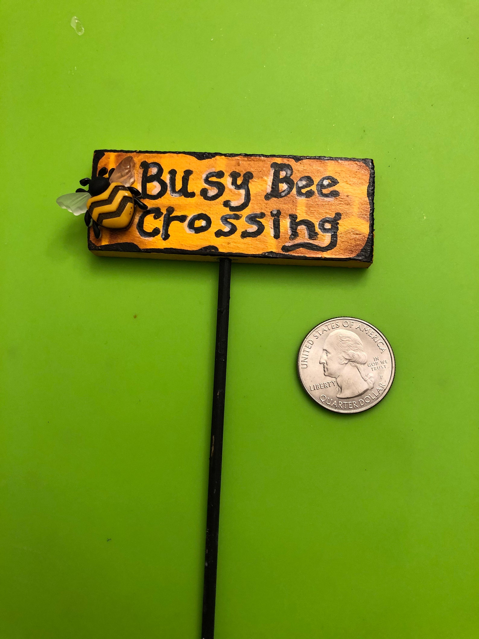 Busy Bee Sign Miniature Fairy Garden Accessory - Etsy