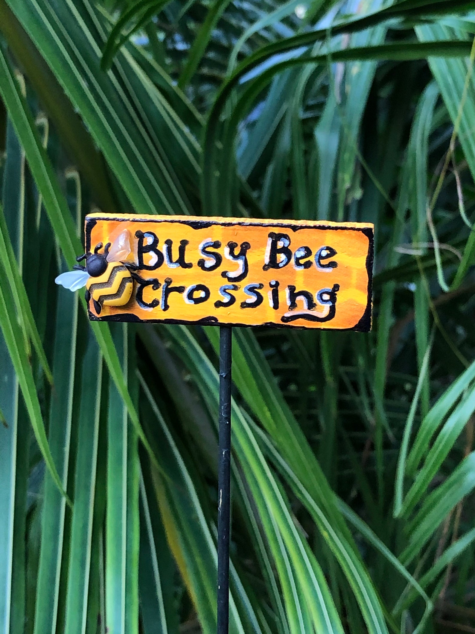 Busy Bee Sign Miniature Fairy Garden Accessory - Etsy