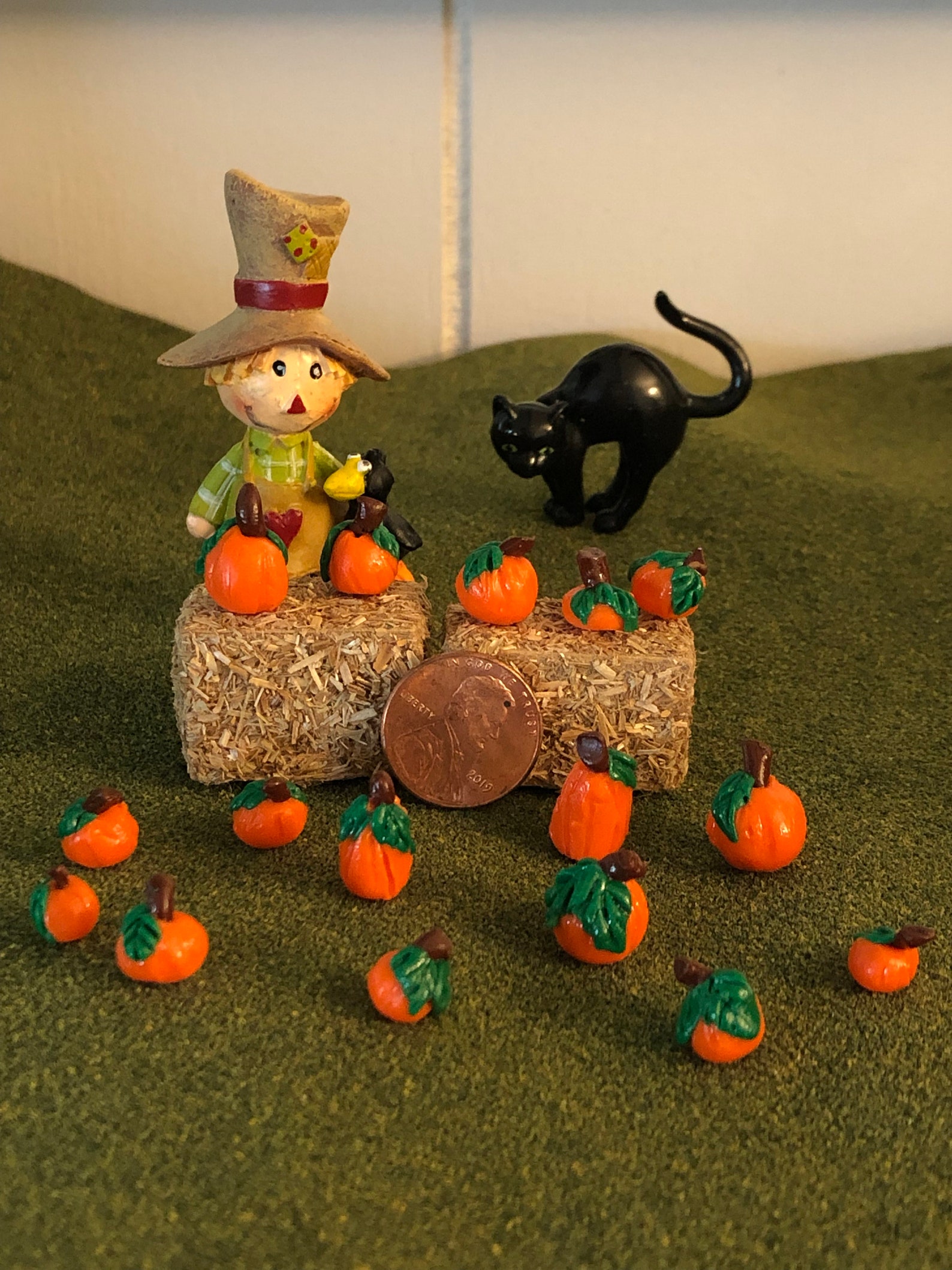 10 Miniature Pumpkins, Halloween Decor, Fairy Garden Accessories, Fairy ...