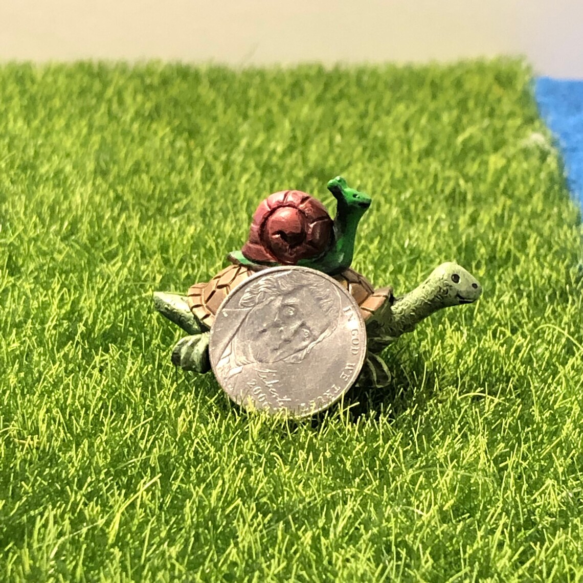 Snail Riding on a Turtle Fairy Accessories Tortoise and - Etsy