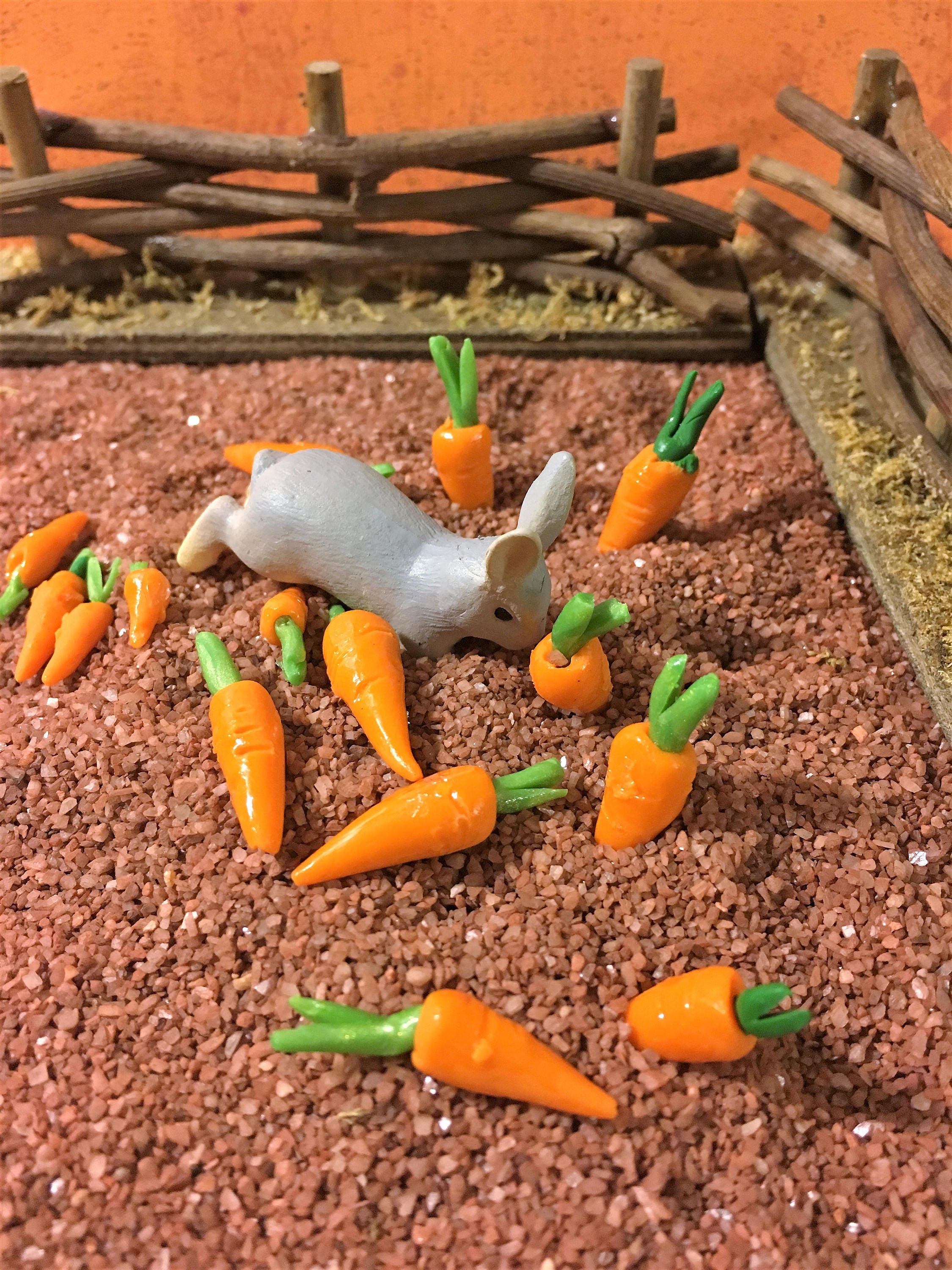 12 Handmade Miniature Carrots, Miniature Vegetables, Doll Food ...