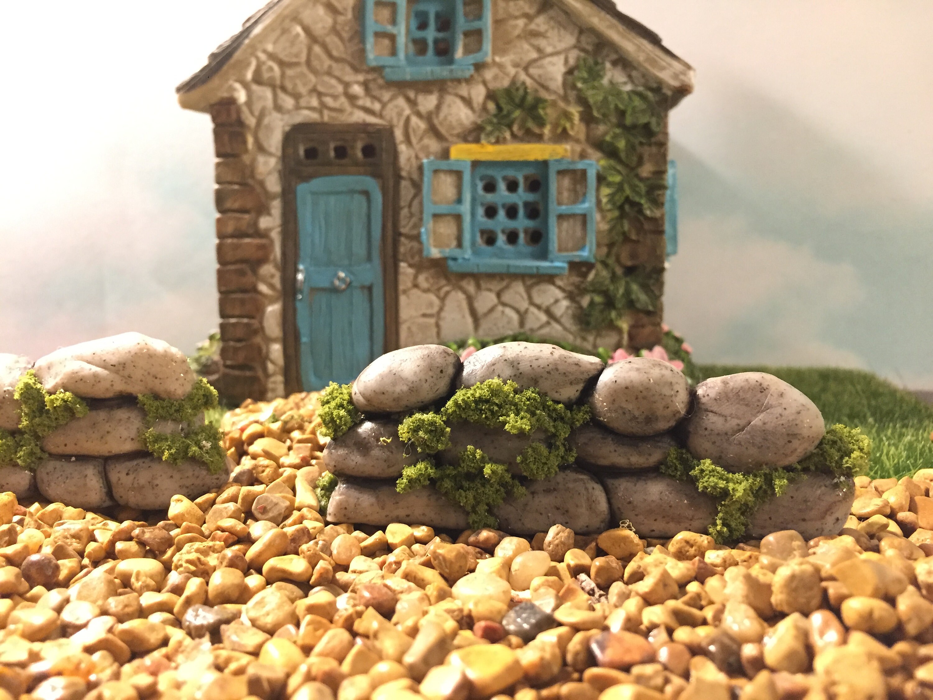 Two Miniature Stone Walls Old Stone Walls Retaining Walls | Etsy UK