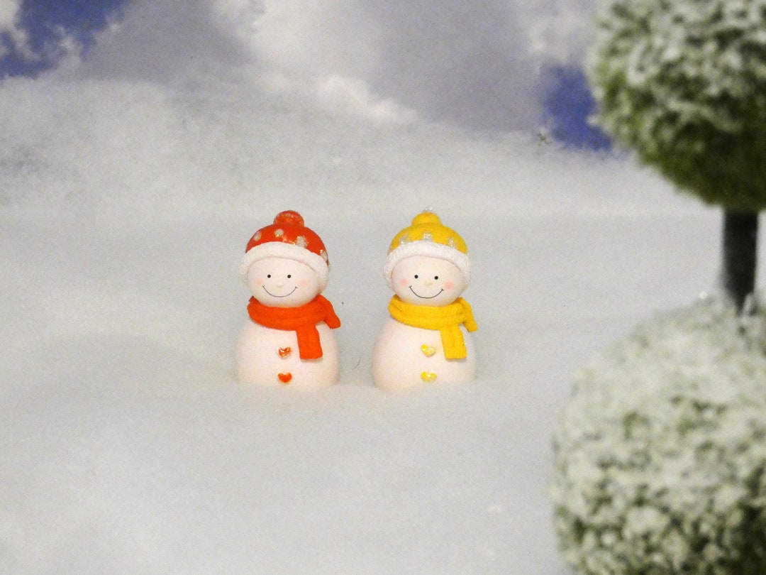 Choose One or Both Snowmen Figurines, Miniature Snowman, Snow People ...