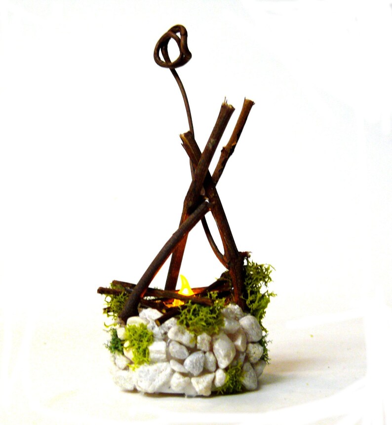 Handmade Miniature Fire Pit Fairy Garden Decor Miniature - Etsy