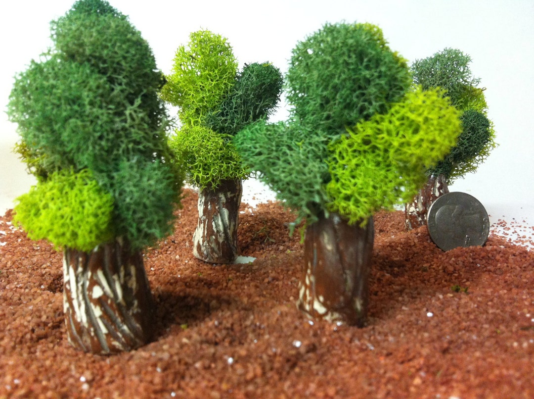 4 Handmade Miniature Trees, Fairy Garden Accessories - Etsy