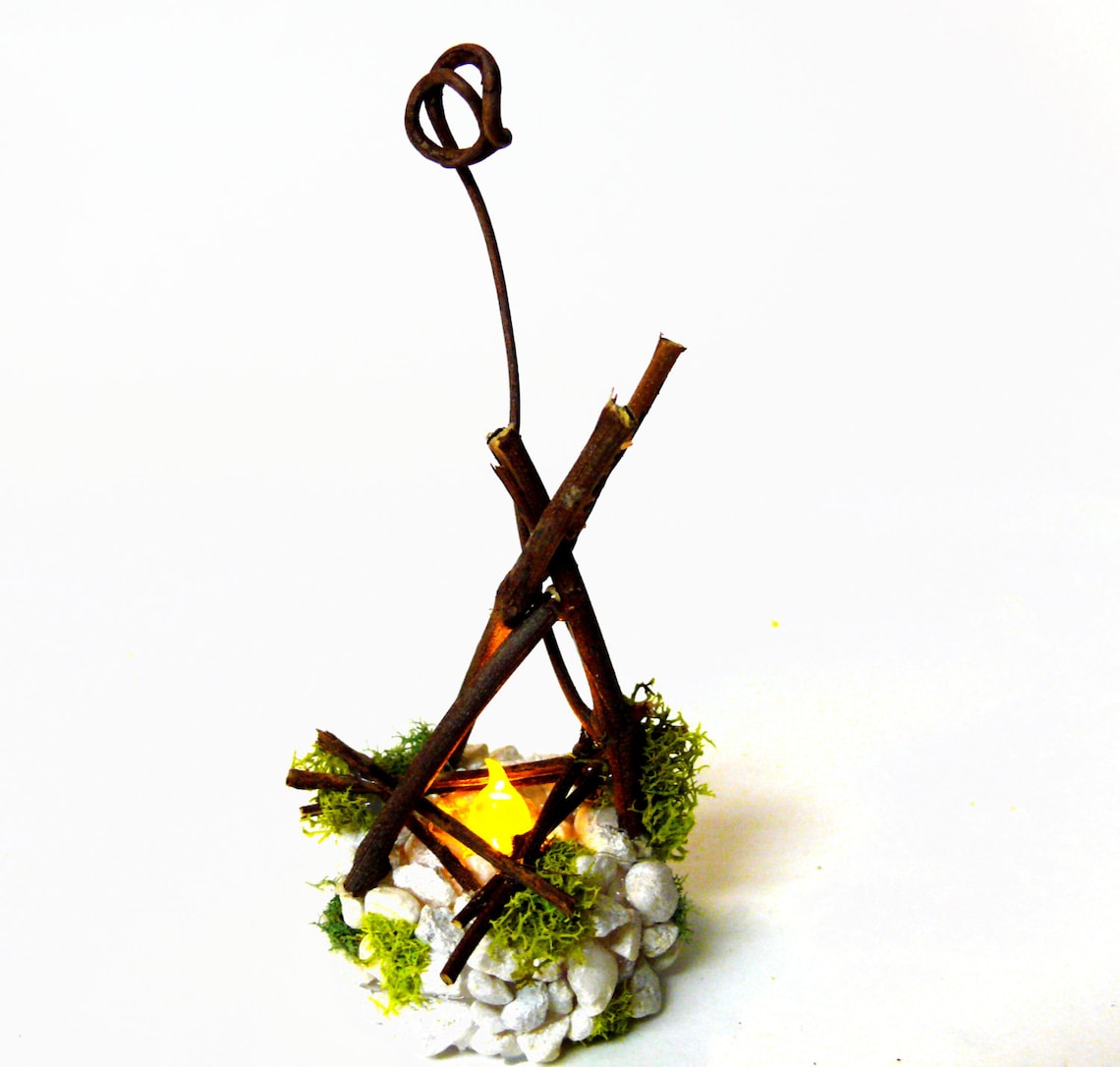 Handmade Miniature Fire Pit Fairy Garden Decor Miniature - Etsy