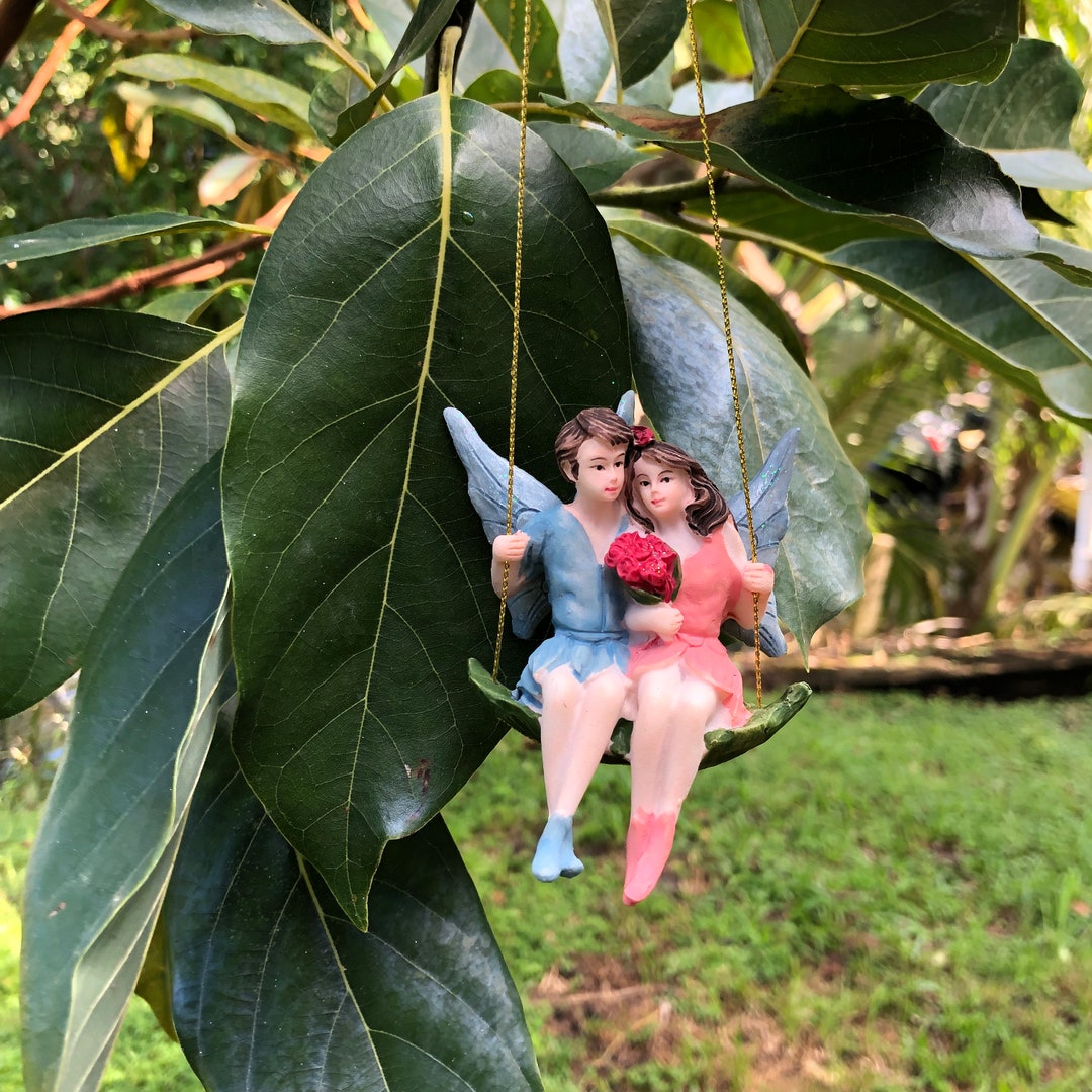 A Fairy Couple on a Swing, Romantic Couple, Valentine's Day Fairies - Etsy