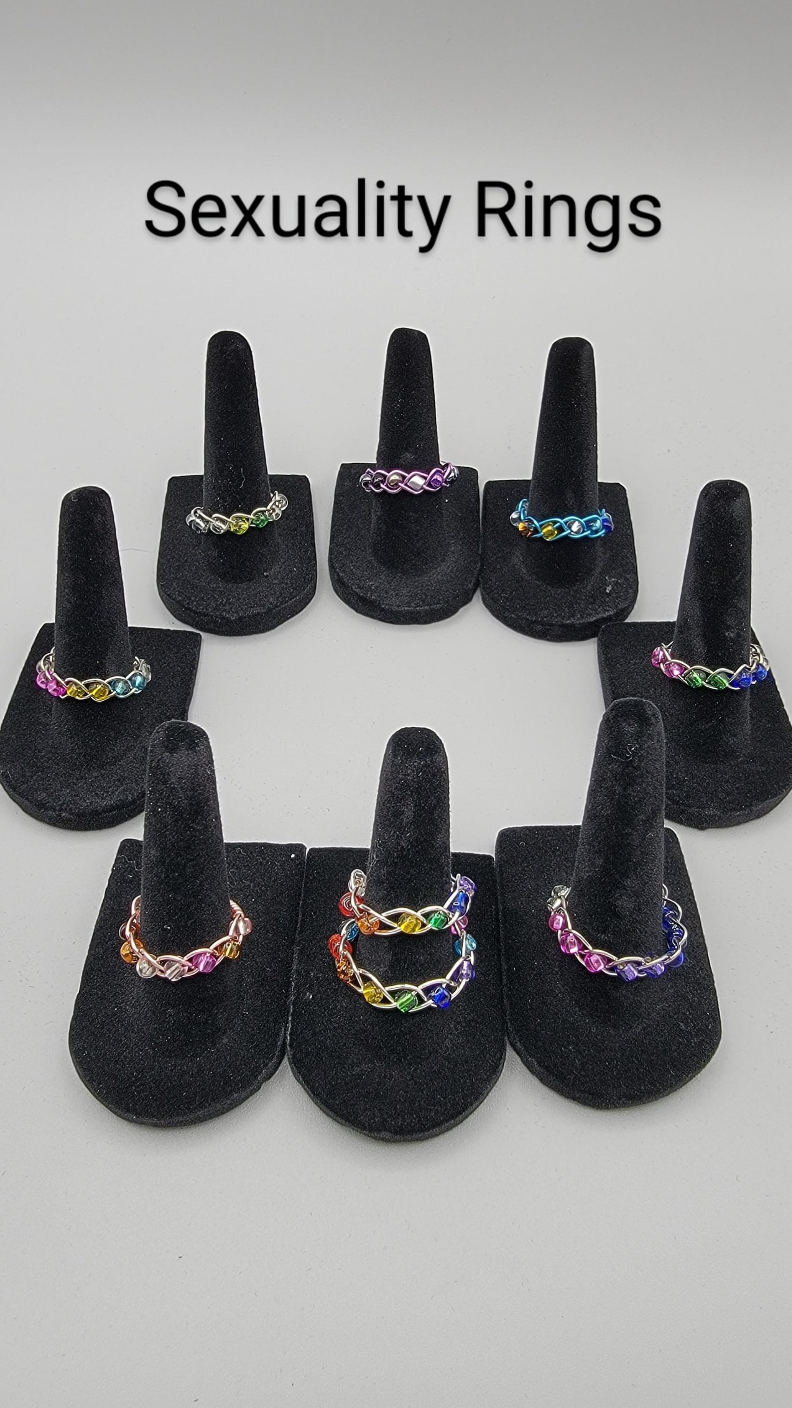 PRIDE Braided Rings - Etsy