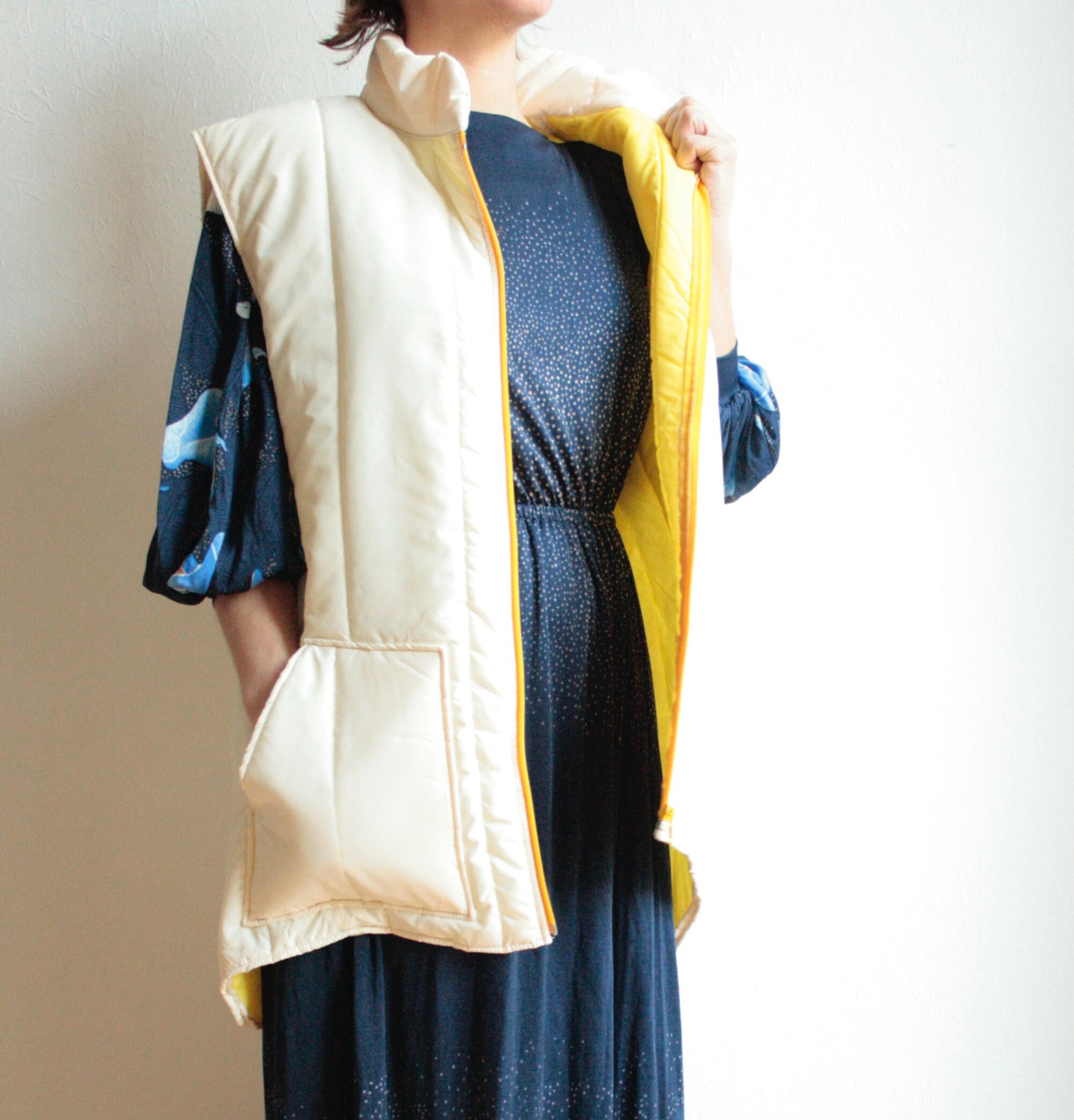 Vintage Padded Vest 70s 80s La Poste Gilet Outdoor Made - Etsy