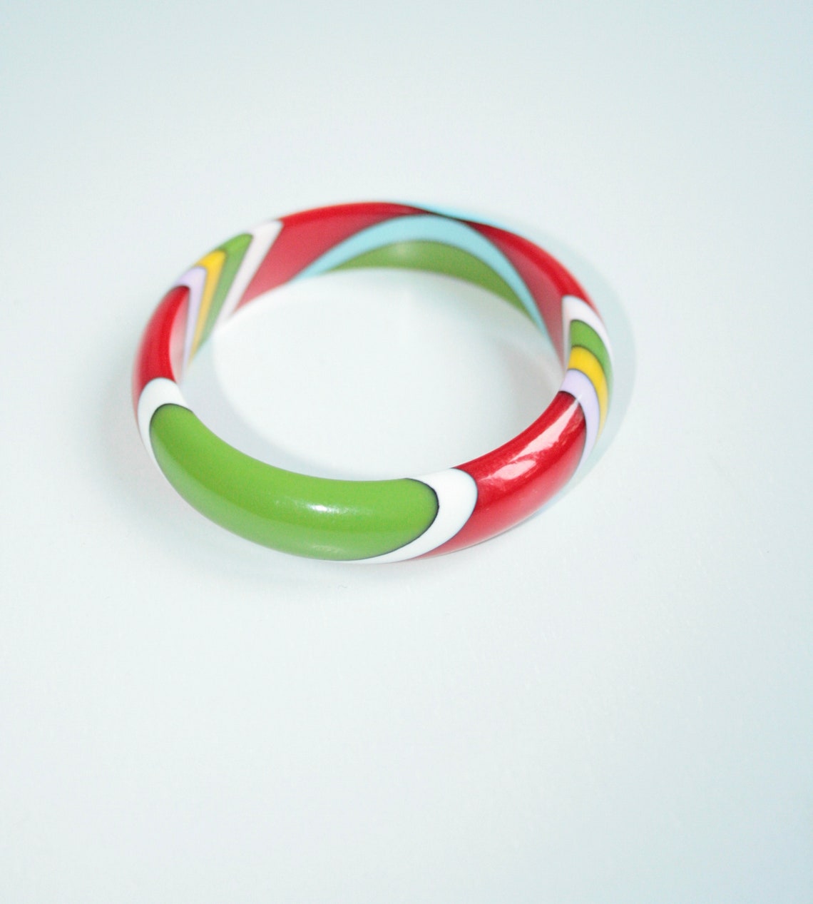 Vintage Bangle, 70s, Multi Colour, Retro Pattern Bracelet, Bangle ...