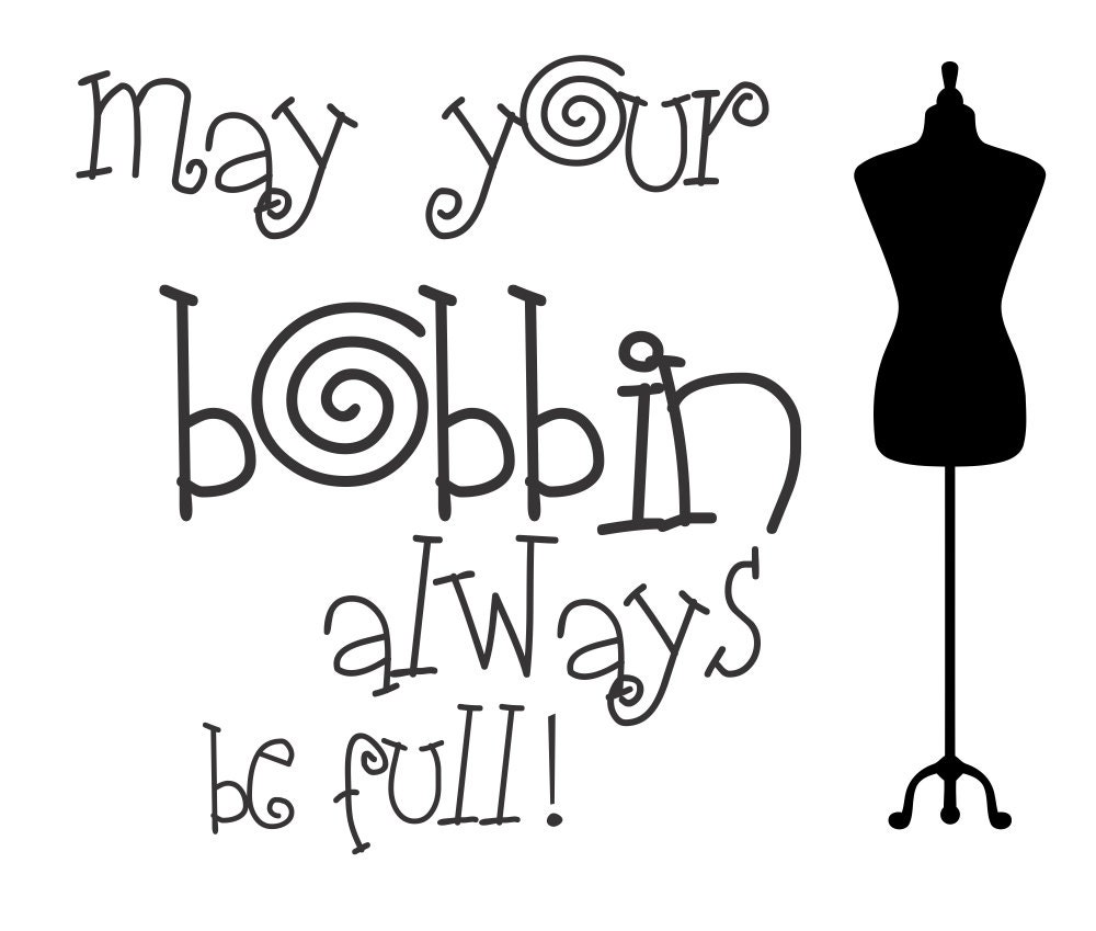 May Your Bobbin Always Be Full... Sewing Room Vinyl Wall Decal - Etsy