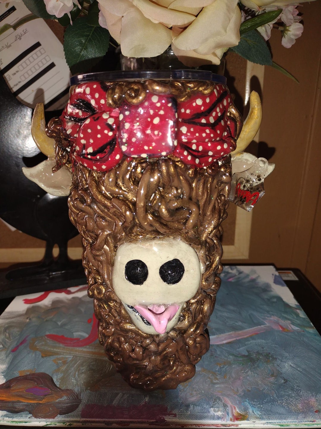 Cow Moo Scottish, Highland Cow, 60's Heifer Tumbler Cow Cup. Scottish ...