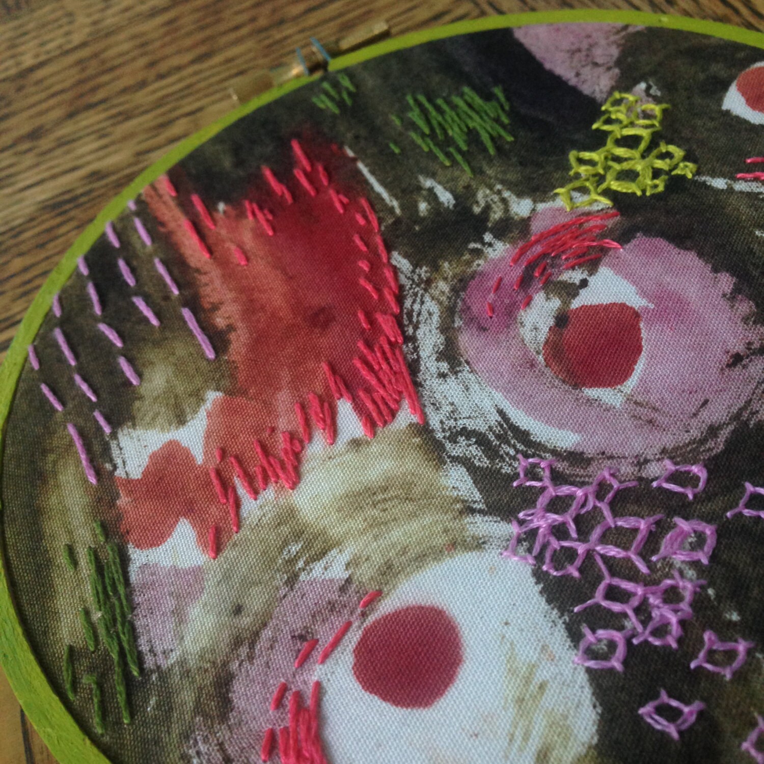 Unique Abstract Painting Modern Embroidery Hoop Art Handmade - Etsy