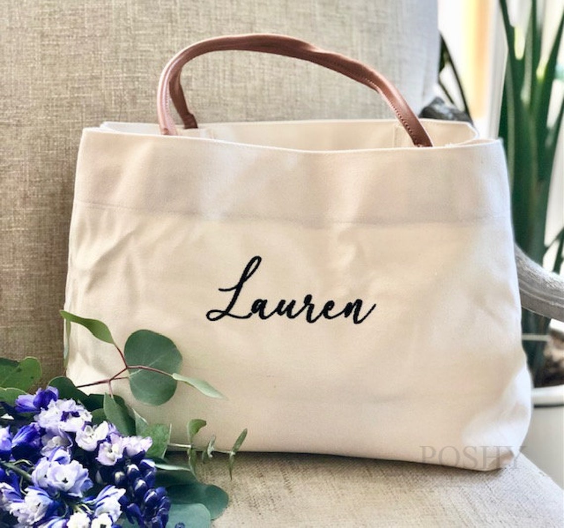 Bridesmaid Tote Bags Personalized Bridesmaid Bags Bridal - Etsy