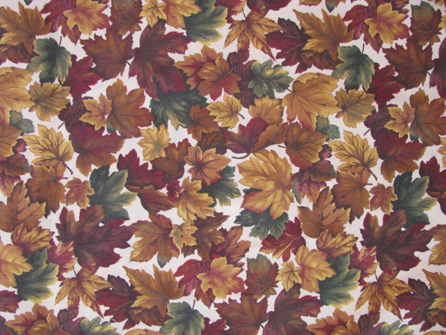 Leaf Fabric Fall Autumn Fabric Fall Leaves Thanksgiving | Etsy