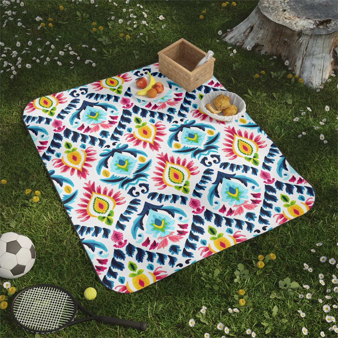 Picnic Blanket. Boho, Ikat-inspired Design. the Perfect Picnic Rug for ...