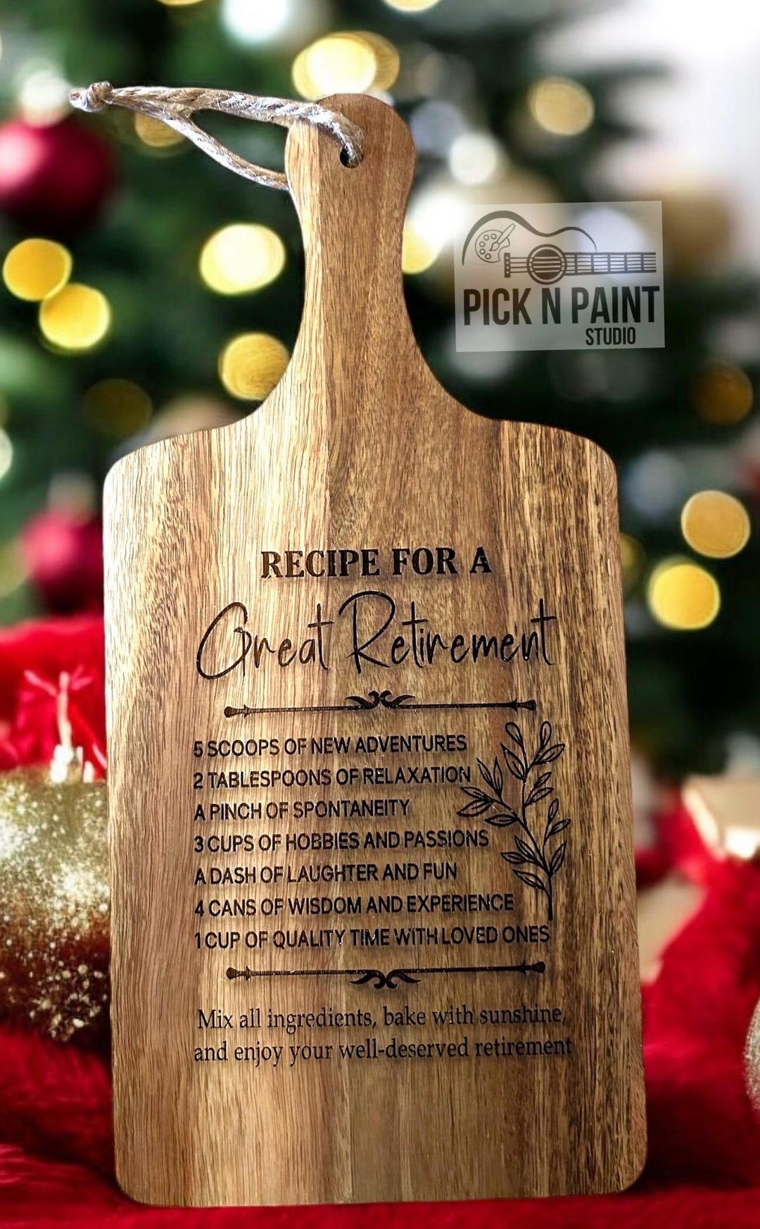 Recipe for a Great Retirement Cutting Board, Laser Engraved Retirement ...